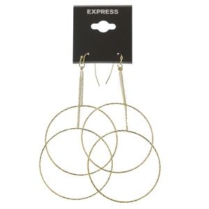 Express | Jewelry | Express Dropdangleearrings Gold Nwt | Poshmark